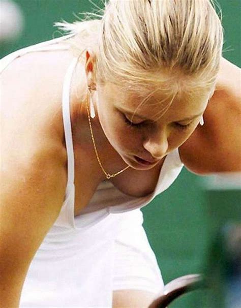 Maria Sharapova Nipple Slips And Downblouse On Court Paparazzi Pictures