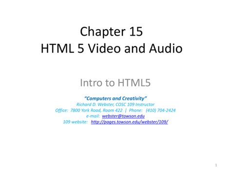 html 5 video and audio towson university