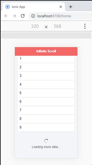 ionic infinite scroll online tutorials library list