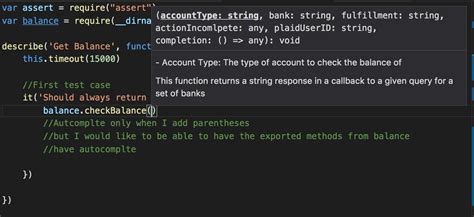 javascript node js module function s jsdoc not recognized by vs code