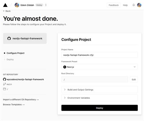 integrate fastapi framework with next js and deploy 2023