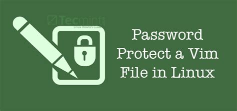 how to password protect a vim file in linux