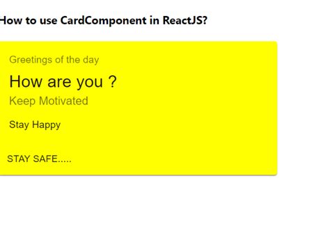 how to use card component in reactjs geeksforgeeks