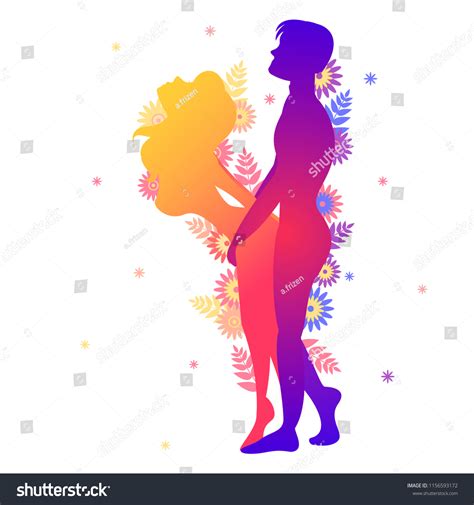Kama Sutra Sexual Pose Column Man Stockvector Rechtenvrij 1156593172