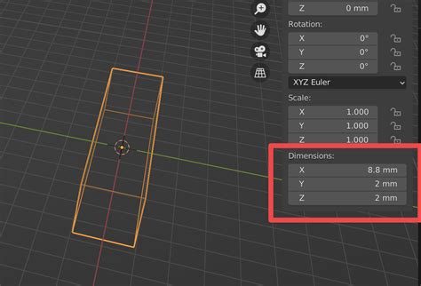 modeling set absolute dimension of object using geometry node