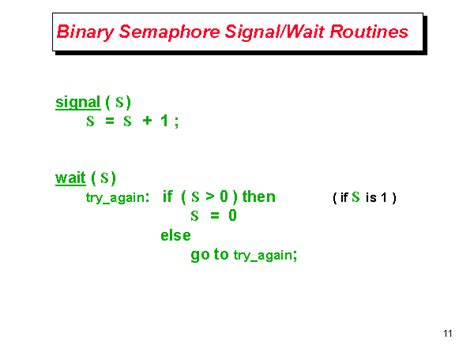 binary semaphore signal wait routines