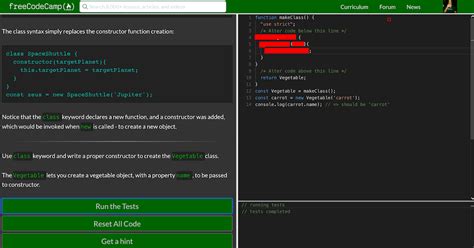 just a few things es6 use class syntax to define a constructor function