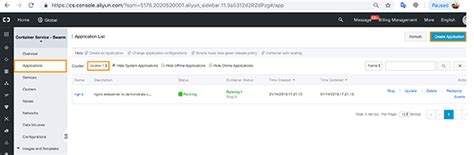 creating an alibaba cloud container service application