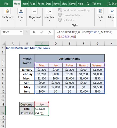 index match sum multiple rows exceldemy