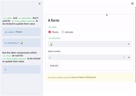 updating radio inside a form 🎈 using streamlit streamlit