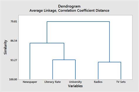 interpret the key results for cluster variables minitab