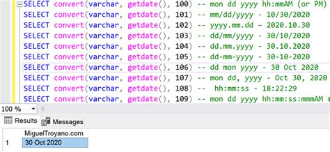 trabajando con fechas en sql server