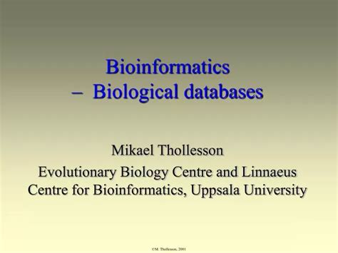 Ppt Bioinformatics Biological Databases Powerpoint Presentation