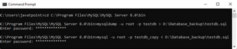 mysql copy database javatpoint