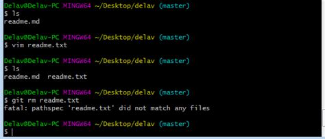 git无法删除文件问题：fatal pathspec readme txt did not match any files