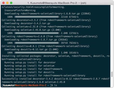 how to install robot framework selenium 2 on osx 10 10 4 beta