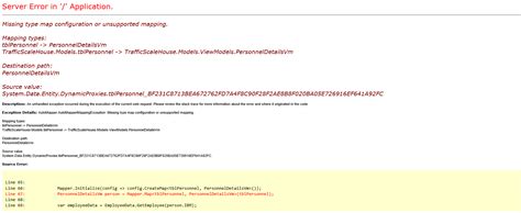 missing type map configuration or unsupported mapping automapper find