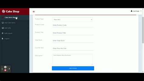 cake shop management system project on angularjs nodejs and mysql