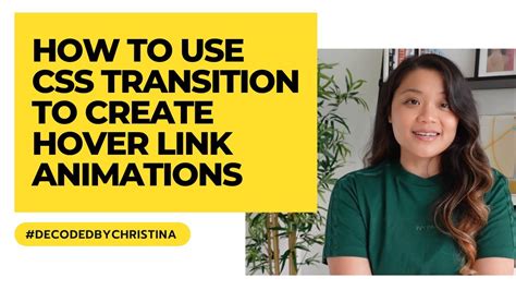 animating links on hover with the css transition property youtube