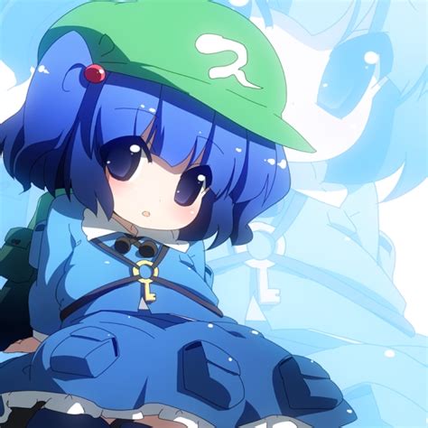 Safebooru 1girl Backpack Bag Blue Eyes Blue Hair Hair Bobbles Hair
