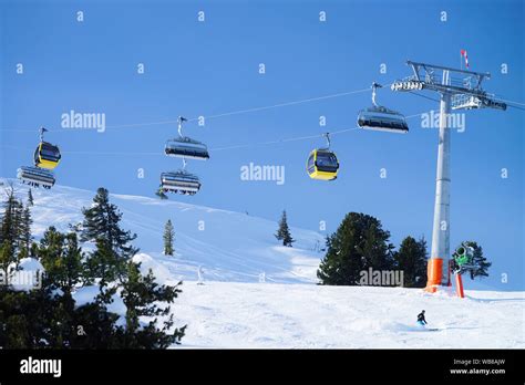 Ski Lifts In Penken Ski Resort In Zillertal In Tyrol Mayrhofen In