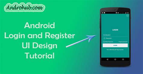 login and signup ui design android androhubandrohub