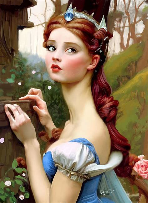 Cinderella Portrait Digital Art By David Luebbert Fine Art America