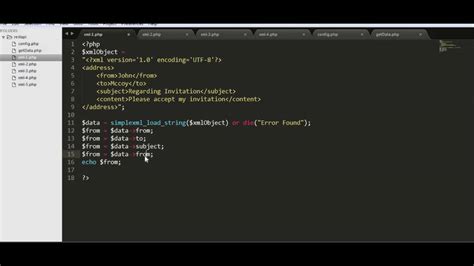 how to parse an xml data using php youtube