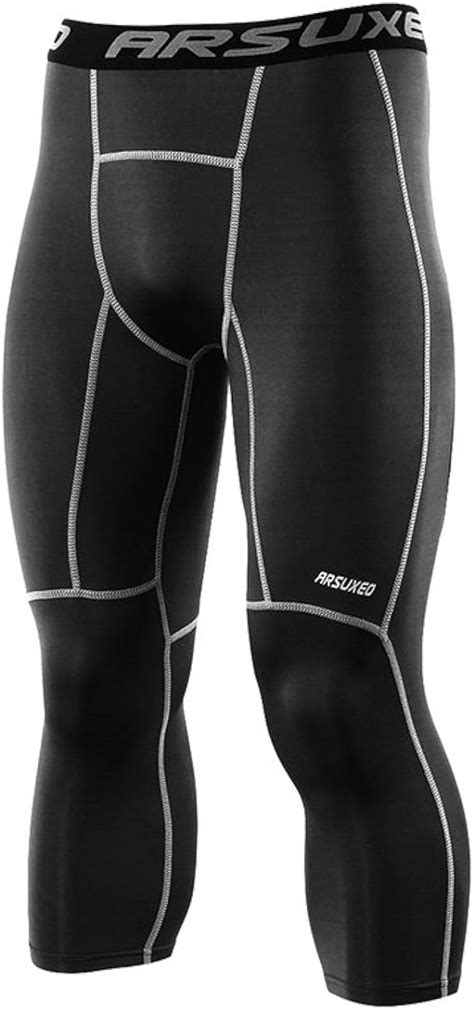 Arsuxeo Mens Compression Tights Running Pants Baselayer Legging K3