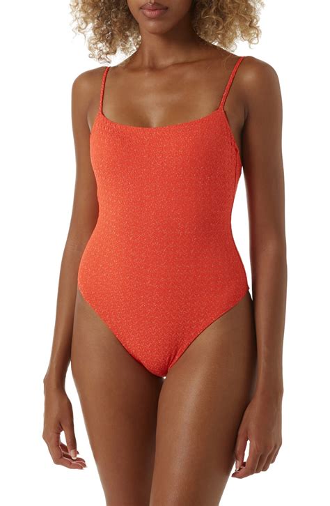 Melissa Odabash One Piece Swimsuit Apricot Zigzag Editorialist
