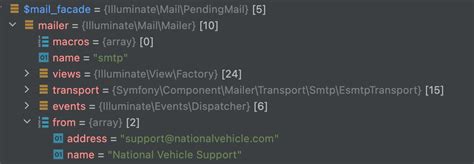 php how do you set the to on the mail facade of laravel 9 stack