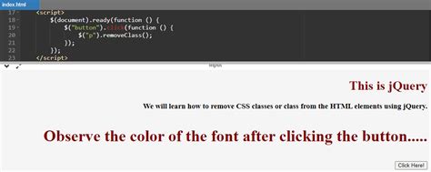 how to add remove and toggle css class from an element with jquery