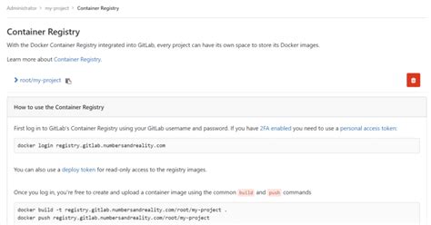 gitlab container registry setup linux hint