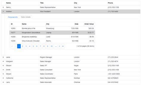 creating a master detail view is easier with blazor datagrid