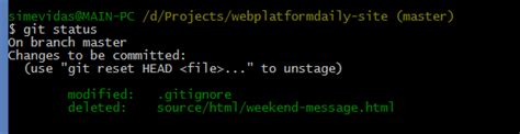 git status not clean after untracking a file stack overflow