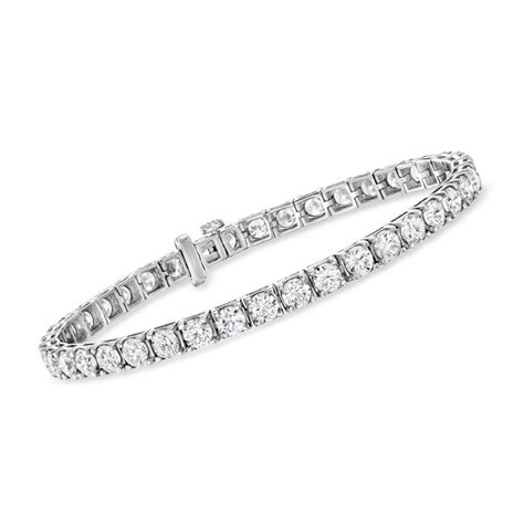 Lab Grown Diamond Tennis Bracelet In 14kt White Gold