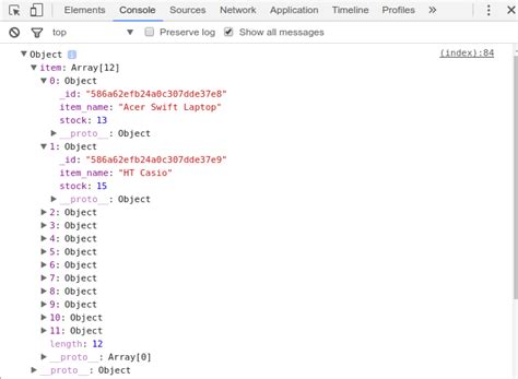 jquery print array to div