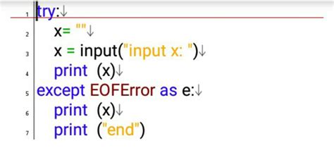 get eoferror when performing x input input x in python 3