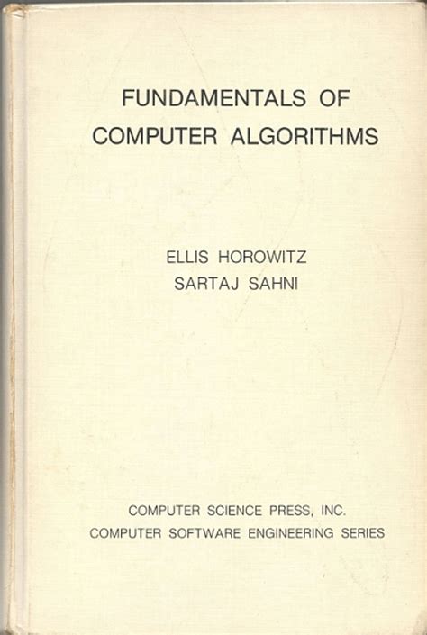 fundamentals of computer algorithms by ellis horowitz librarything