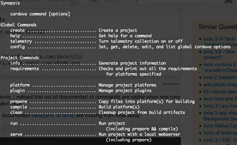 ionic 2 3 cordova cli commands missing stack overflow