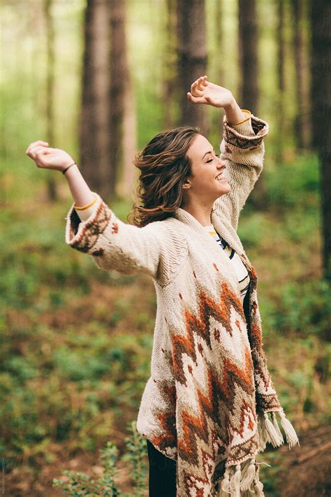 Teenage Girl Expressing Freedom In Nature By Stocksy Contributor