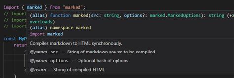 reactjs not able to import marked js from types marked in react app