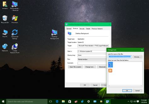 add classic personalization desktop menu in windows 10