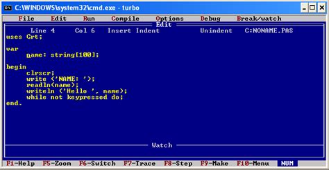 turbo pascal versi 7 0 tutorial ~ crasher team