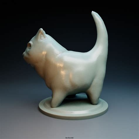 Descargar Archivo Stl Gratis Gato Y Globo • Modelo Para La Impresora 3d