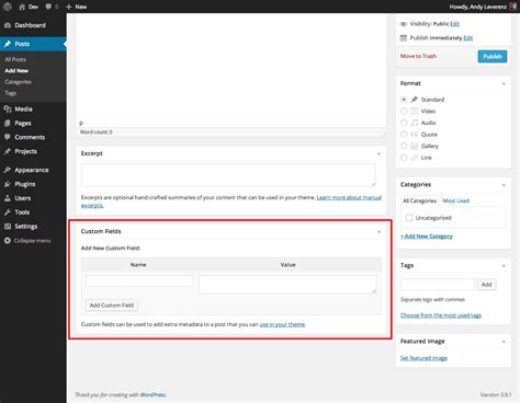 how to create wordpress custom fields elegant themes blog