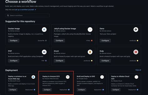 using github actions to run test build and deploy docker containers