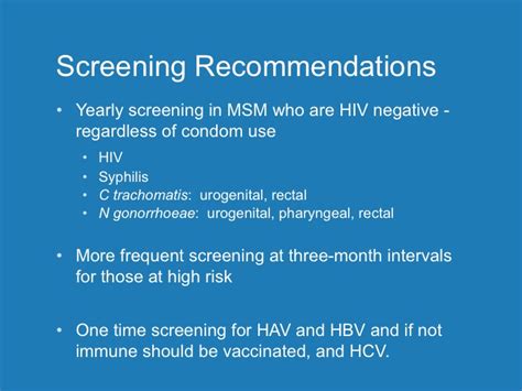 sexually transmitted infections in men who have sex with men msm