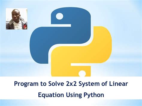 program to solve system of equation with python youtube