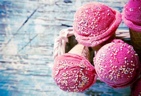 Fondos De Pantalla Dulces Helado Rosa Color Alimentos Descargar Imagenes